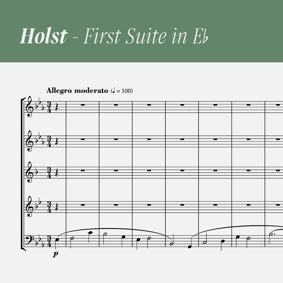 Holst - First Suite in E♭ (arr. for wind quintet) [PDF] – Notesetter