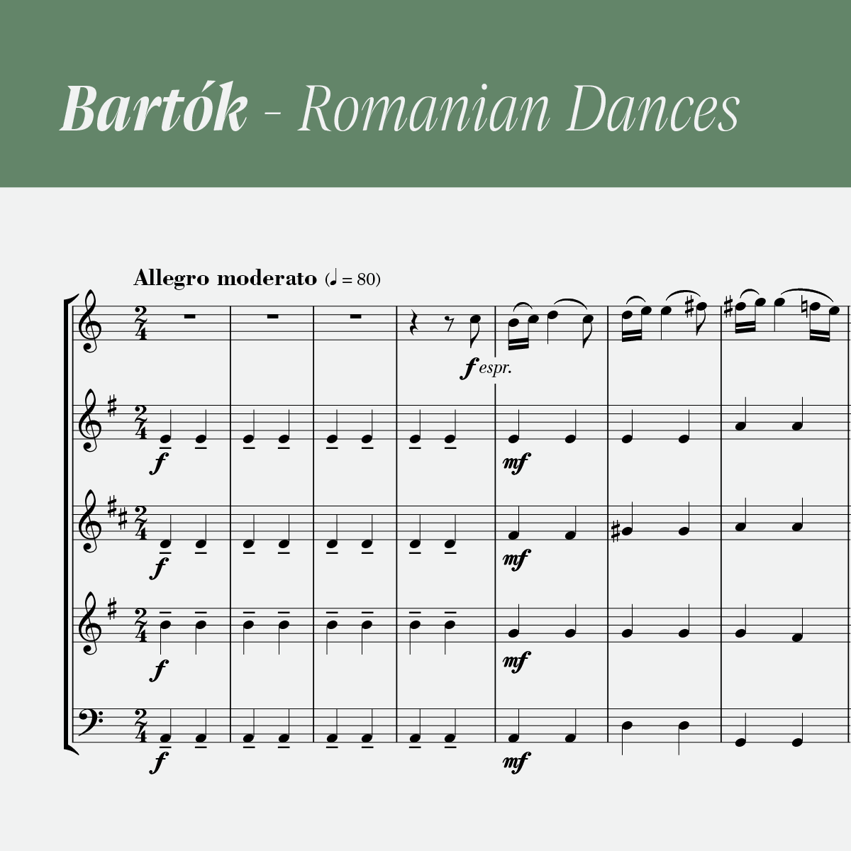 Bartók - Romanian Folk Dances (arr. for wind quintet) [PDF] – Notesetter